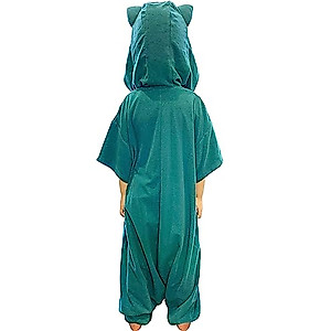 SAZAC Kigurumi - Pokemon - Snorlax - Summer Onesie Jumpsuit Halloween Costume - Kids Size (7-9 Year Old)