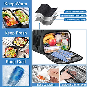 17 Inch Laptop Backpack, TSA Large Travel Backpack with Lunch Box, Anti-Theft Work Business Carry On Backpack with USB Charging Port, Water Resistant Durable College Computer Backpack for Men Women