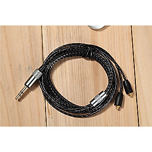 OFC Upgrade Audio Cable Cord for Shure SE846 SE535 SE425 SE315 SE215 UE900 (Black)