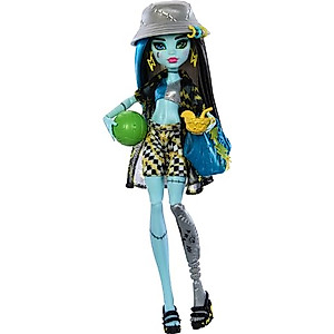 Monster High Scare-adise Island Frankie Stein Doll with Swimsuit, Coverup & Beach Accessories like Hat, Volleyball & Tote