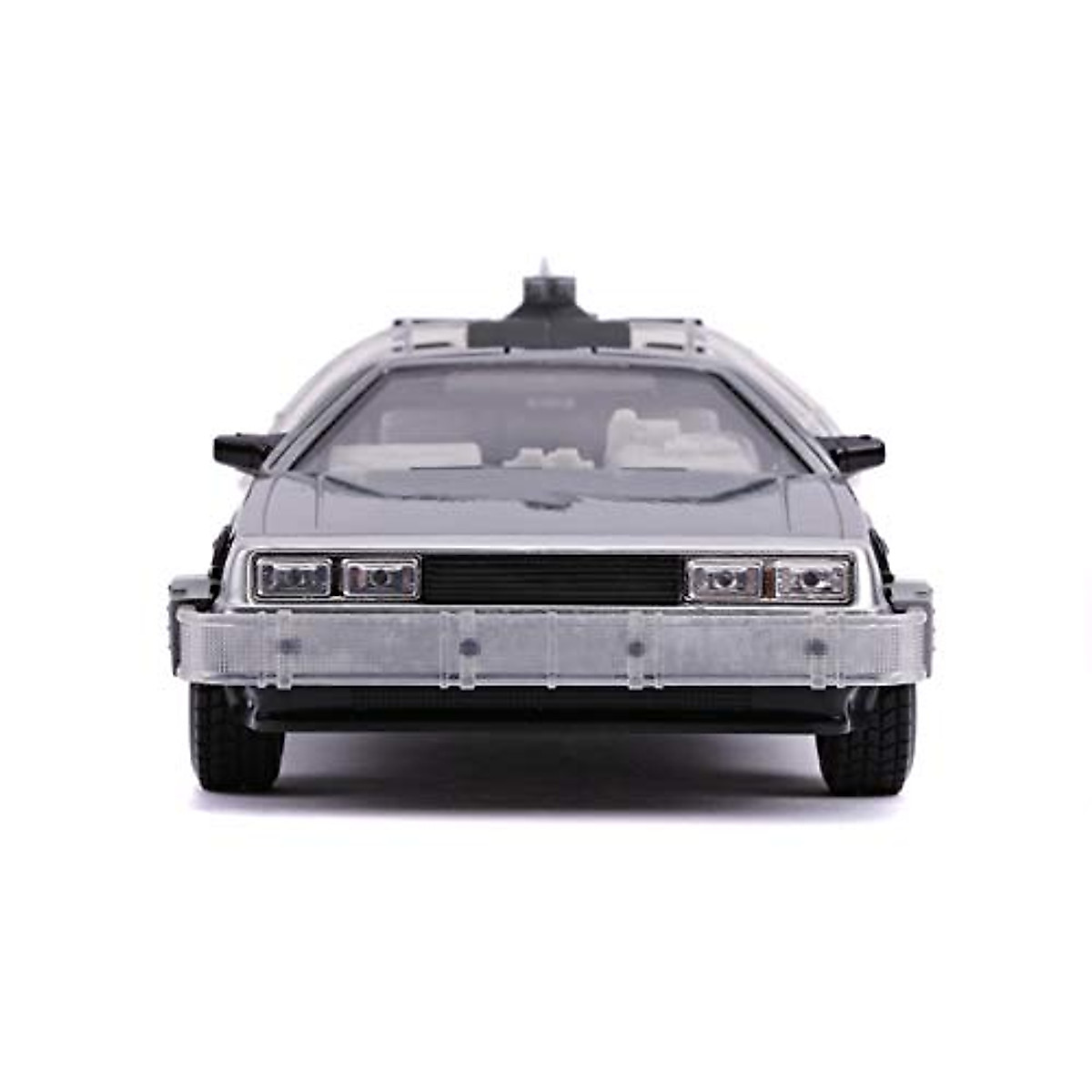 Jada 1:24 Diecast Back to The Future 2 Time Machine with Lights,Silver