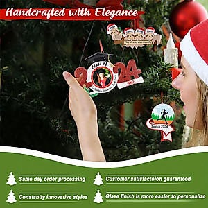 MAXORA Baby's First Christmas Photo Ornament 2024 - Personalized Pink Picture Frame Christmas Ornament - Custom for Grandbabies - Babies 1st Holiday Keepsake