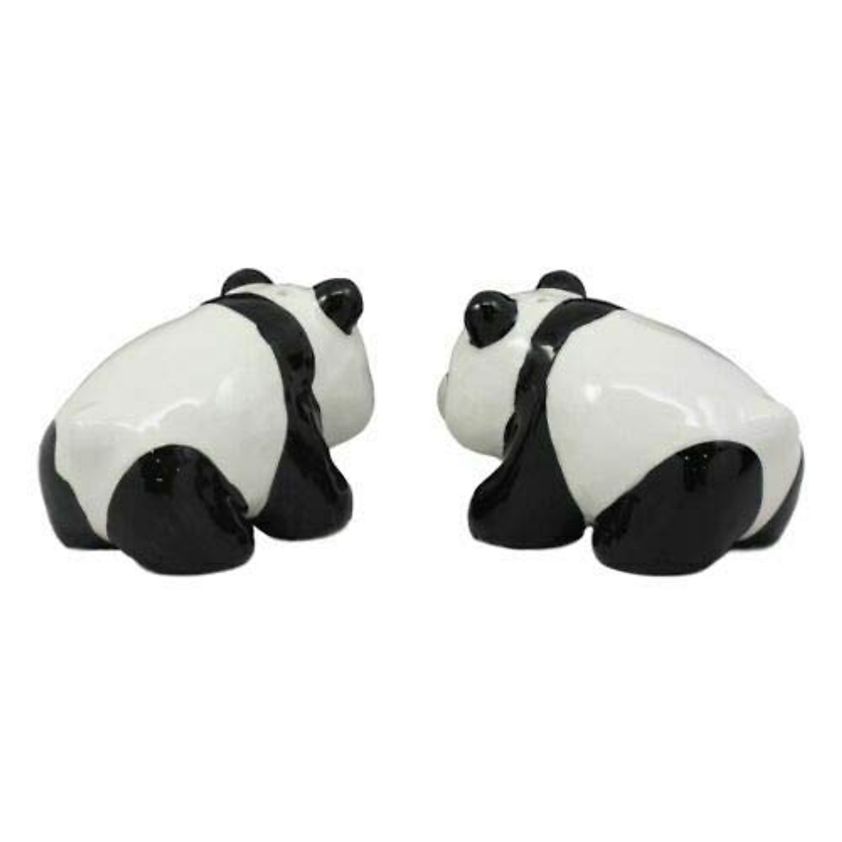 Set Of 1 Ceramic Giant Panda Bears Salt And Pepper Shakers Holder Figurine