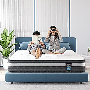 TeQsli Queen Mattress, 10 Inch Gel Memory Foam Hybrid Mattress in a Box for Cool Sleep & Pressure Relief, Medium Firm Feel, Innerspring Mattress for Motion Isolation, 80"x60"x10"