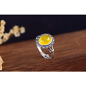 Ring Blank (8x10mm Oval Blank) Adjustable Thai Sterling Silver Ring Base Oval Cabochon Ring Setting R781B