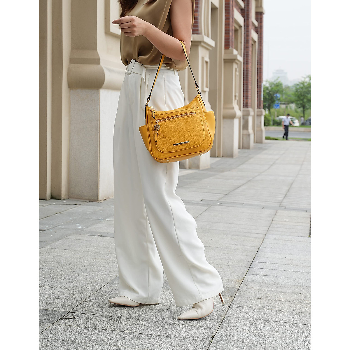 MKF Collection Crossbody Bag for Women,Vegan Leather Shoulder Bag Handbag Purse By Mia K Red