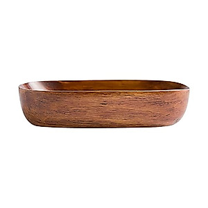 GEEKLLS Breakfast Tray Wooden Dried Fruit Dish Solid Wood Tableware Food Serving Tray Set Teak Wood Spoon Solid Wood