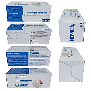 HOMCA Cervical Pillow Memory Foam Pillows - Contour Memory Foam Pillow for Neck Pain Relief, Orthopedic Neck Bed Pillow for Side Sleepers Back and Stomach