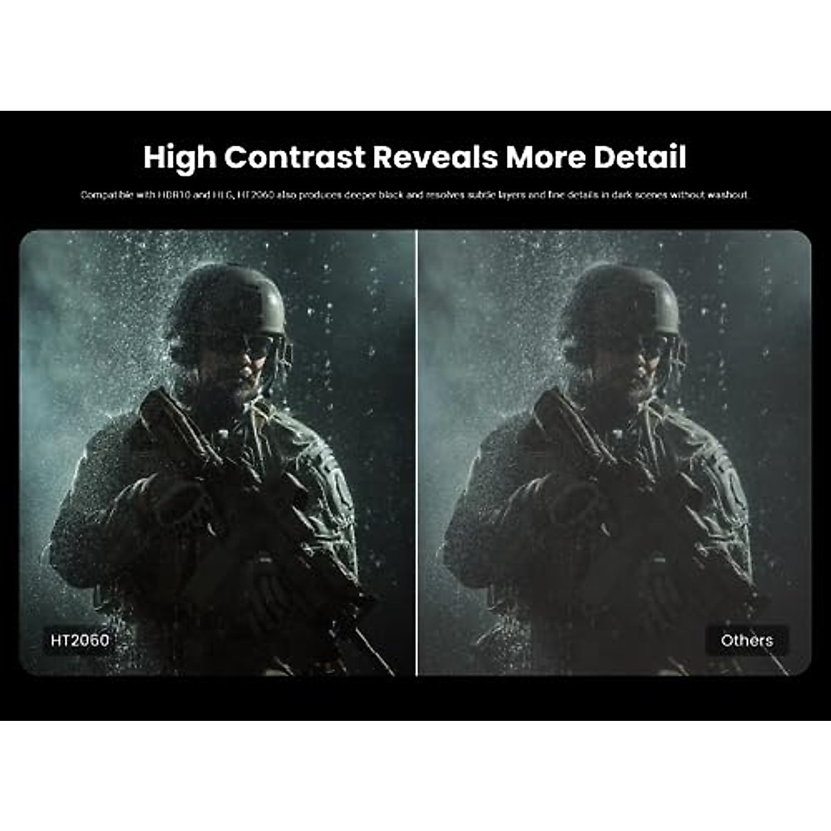 BenQ HT2060 1080p HDR LED Home Theater Projector | DCI-P3 & Rec.709 Wide Color Gamut | 8.3ms 120hz | Vertical Lens Shift | 2D Keystone | 1.3x Zoom | S/PDIF | HDMI 2.0 | Built-in 5Wx2 Speakers | 3D