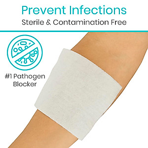 ViveCare Silver Calcium Alginate Wound Dressing - Sterile 4x4 Medical Gauze Pad - Wound Care for Burns, Cysts and Ulcer Treatment - Highly Absorbent Individual Patch - Non-Stick Padding