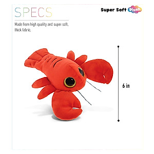 DolliBu Red Lobster Stuffed Animal - Super Soft Big Eyes Lobster Plush, Ocean Stuffed Animal Plush Toy for Boys and Girls, Perfect Red Stuffed Animal Lobster Gift for Kids, Teens, and Adults -6 Inches