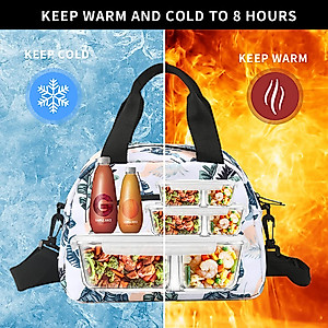 TAHAN Insulated Lunch Box For Girls Small Lunch Bag Adult Women Work Kawaii Lunch Tote For Teen School Cute Compact Lunch Pail For Kids Keep Warm Lunch Pale For Ladies Teacher