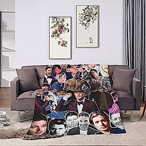 Blanket Dean Winchester Soft and Comfortable Warm Fleece Blanket for Sofa,Office Bed car Camp Couch Cozy Plush Throw Blankets Beach Blankets