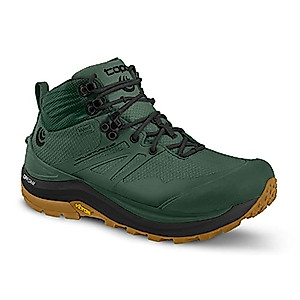 Topo Athletic Men's Trailventure 2 WP Comfortable Waterproof 6MM Drop Trail Running Boots, Athletic Shoes for Trail Running, Dark Green/Clay, Size 10.5