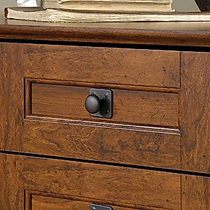 Sauder Carson Forge Corner Computer Desk, Washington Cherry finish