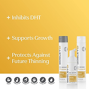 BosleyMD BosDefense KIT for Hair Thinning Prevention (Color Safe), Starter Size (30 Days).