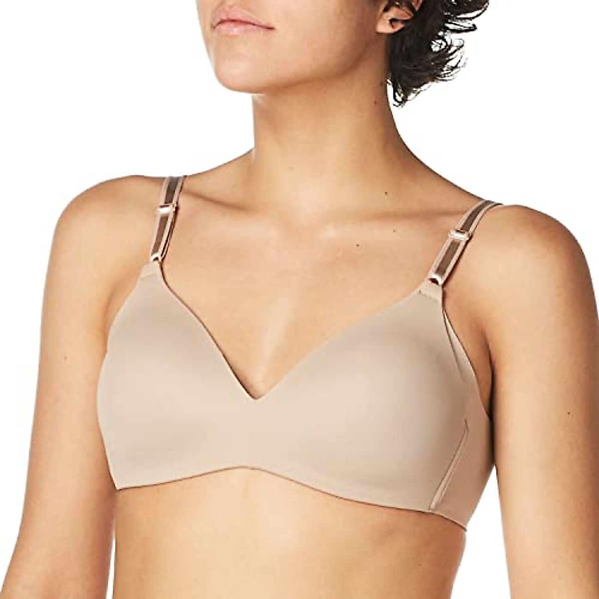 Warner's Women's Blissful Benefits Underarm-Smoothing Comfort Wireless Lightly Lined T-Shirt Bra RM7561W, Toasted Almond, 38B