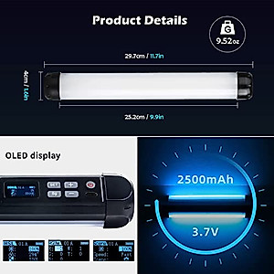 Handheld Light Wand, K21 RGB Light Stick Tube, APP Control 2500K-8500K LED Light Stick Wand for Night Light Painting Photography Video Tiktok Vlog YouTube