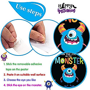 Joy Bang Halloween Party Games for Kids Pin The Eye on The Monster Game Halloween Party Activities Pin Game Party Favors for Children Monster Party Game