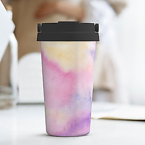 WANGXUEE Rainbow. Print 500ml Stainless Steel Travel Tumbler Double Wall Vacuum Insulated Coffee Mug