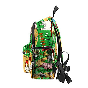 Girls Cute Mini Backpack Farm Animal Rabbit Chicken Cow Sheep Pig Horse Small Backpack School Bag Lightweight Preschool Backpacks Fashion Backpack Purse for Women Travel Bag Daypack for Girls Boys