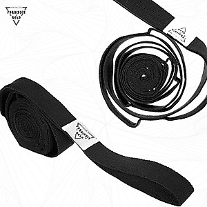 Forbidden Road Stretch Strap (6ft, 8ft) Yoga Strap with Muti-loops Exercise Band for Physical Therapy Green/Black/Blue/Purple