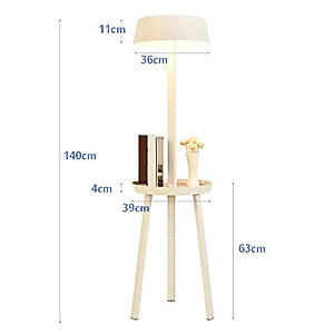 TANGIST Nordic Floor Lamp Iron Floor Lamp Indoor Lighting with Shelf Standing Lamp Antique Suitable for Living Room Bedroom - Foot Switch Modern Style Home Decoration