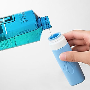 Wonsea 4 pack Travel Bottles for Toiletries TSA Approved Leak Proof containers BPA Free Travel conditioner Silicone Travel size bottles shampoo container 3oz Travel bottle with bag (Purple and Pink)