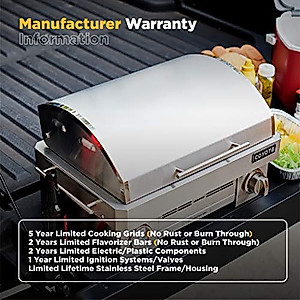 COYOTE OUTDOOR LIVING Portable Propane Gas Grill, 25 Inch Portable Grill with Ceramic Heat Control Grid - C1PORTLP