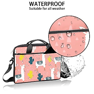 Lama Cactus Laptop Computer Bag Waterproof Shoulder Messenger Bag 13-15 inch Durable Laptop Tote Bag with Shoulder Strap Handle Lightweight Crossbody Briefcase