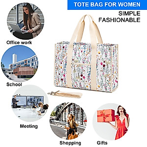 LOIDOU 3Pcs Laptop Tote Bag for Women 15.6 inch Work Tote Bag Computer Bag Large Capacity Teacher Handbag Shoulder Bag