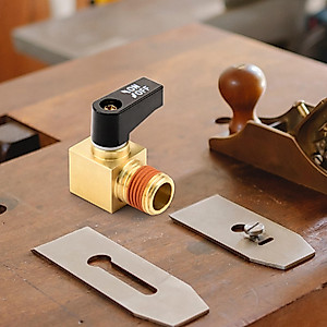 Foxmitool 2pcs Air Compressor Drain Valve, Brass Mini Drain Cock Ball Valve, 1/4'' NPT Male × NPT Female for Air Compressor