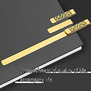 Book Mark Metal Graduation Bookmarks Art Reading Creative 2 Pcs Page Holder for Students Golden Teachers Supplies for Gifts Bookmarks for Book Lovers(Gold)