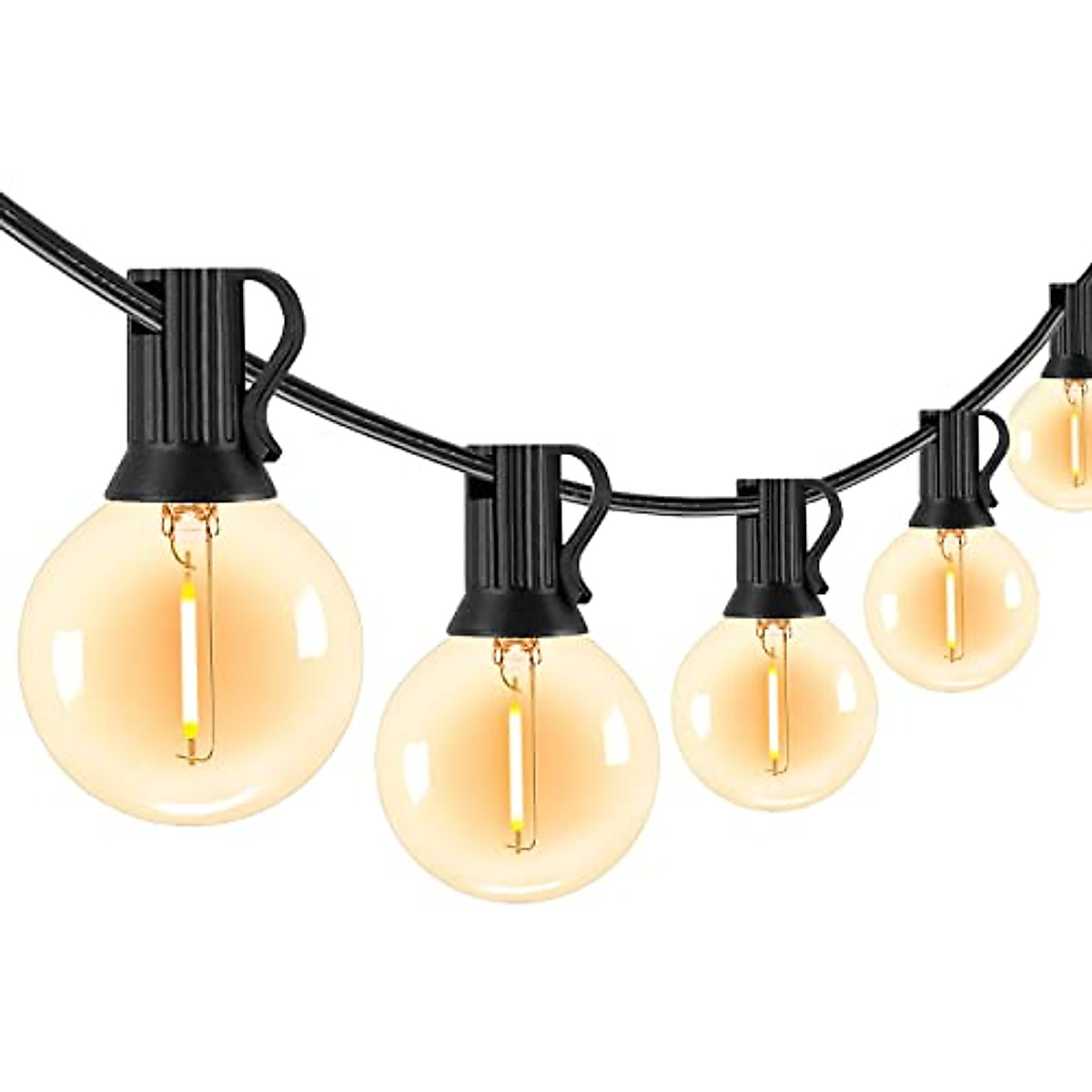 Binval Outdoor Led String Lights 97ft Patio Lights with 48 G40 Shatterproof Bulb(1 Spare) Hanging Globe Lights Waterproof Hanging Lights String for Outside Backyard Porch Bistro Party Garden Gathering