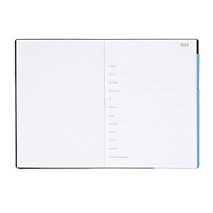 Legami - Large Weekly & Daily Planner, 12 Months, January 2024 December 2024, Detail Days at the top, Week Vision at the bottom, 17x24 cm, Color Crystal blue