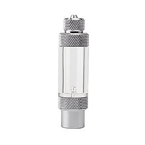 Clscea CO2 Bubble Counter with Check Valve for CO2 Generator Regulator Planted Aquarium Aluminum Alloy Silver