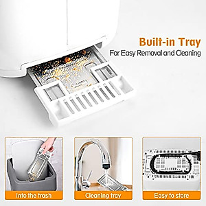 Toaster 2 Slice, White 1.5" Wide Slot 2 Slice Toaster with 7 Bread Shade Settings and Warming Rack, Defrost/Reheat/Stop Function, Removable Crumb Tray