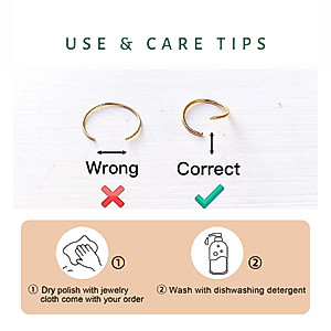14k Gold Filled 20G Small Thin Nose Ring Hoop for Women, 6mm - 7mm Adjustable Nostril Piercing Jewelry