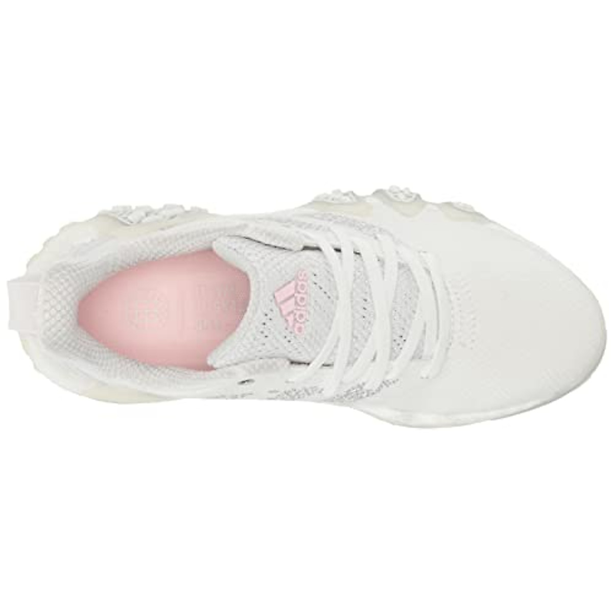 adidas Women's W CODECHAOS 22 Golf Shoe, FTWR White/Silver Met./Clear Pink, 8