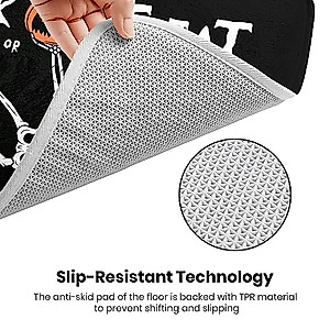 Carrward Halloween Trick or Treat Skull Bath Mat Non-Slip Rugs Flannel Bathroom Mats Water Absorbent Bathtub Rug Quick Dry Soft Shower Rug for Floor Kitchen Bedroom Decor 20x31 inch