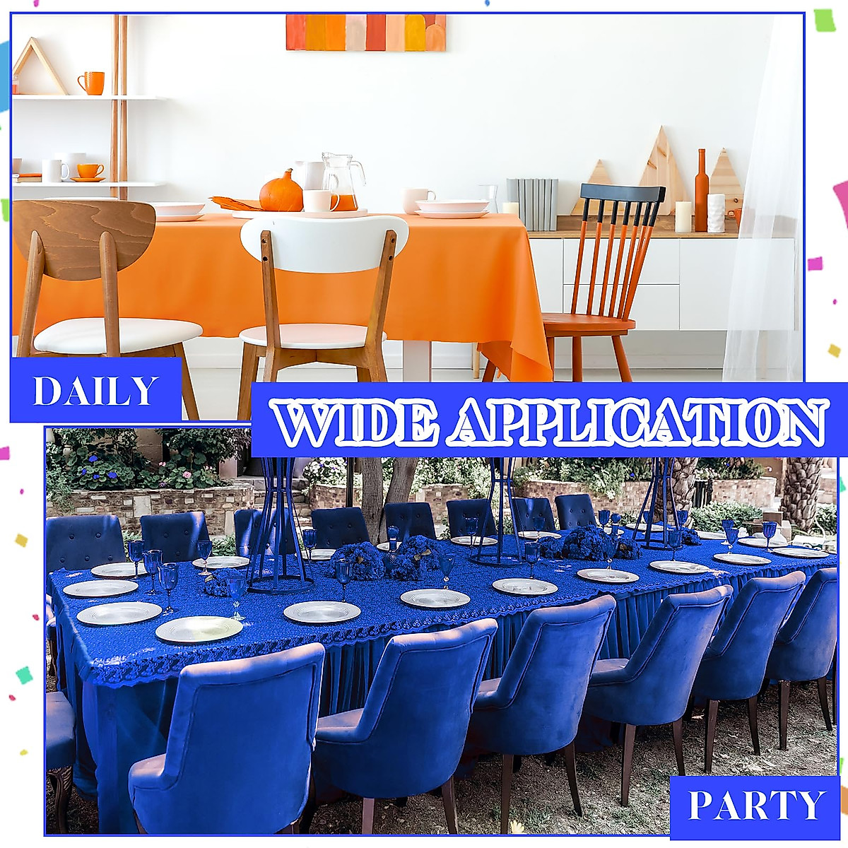 Unittype 12 Pcs Disposable Tablecloths for Parties
