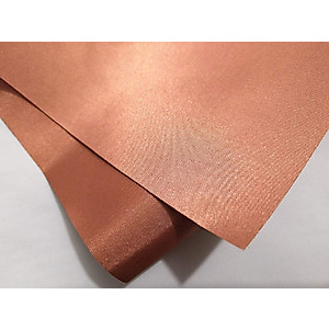 Pure Copper Fabric Blocking RFID/RF-Reduce EMF/EMI Protection Conductive Fabric for Smart Meters Prevent from Radiation/Singal/WiFi Golden Color 78"x43" inch