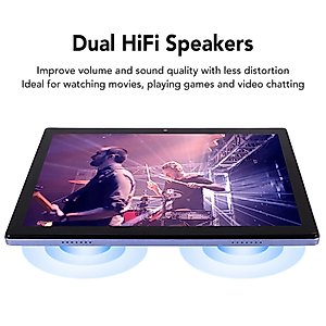 2 in 1 Tablet, 10.1 Inch Android 12 Tablet, Octa Core CPU, 8GB RAM 256GB ROM, FHD Touchscreen, 8MP+16MP Camera, WiFi, BT 5.0, Dual SIM, 4G LET Tablet with Keyboard Case (Blue)
