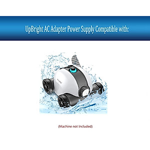 UpBright 12.6V 2-Prong AC/DC Adapter Compatible with AIPER Seagull 1000 HJ1103J AIPURY1000 AIPURY 1000 Cordless Automatic Robotic Pool Vacuum Cleaner 5000mAh Lithium Ion Battery 1.8A Power Charger PSU