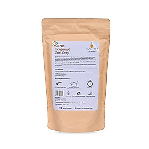 Organic Citrus Bergamot Earl Grey Tea : Loose Leaf Autophagy Tea with Extra Bergamot pieces – Not your Regular Earl Grey : A Full 30% Citrus Bergamot - 3.5 ounces