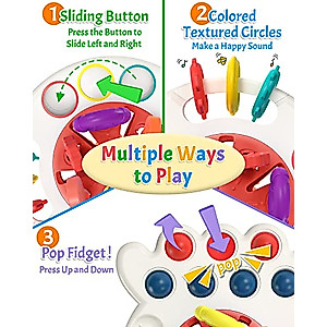 Yetonamr Baby Sensory Montessori Toy for 6-12-18 Months, Pull String Silicone Teething Toy, Educational Bath Learning Birthday Gift Travel Toy for 1 2 3 Year Old Boy and Girl Infant Toddlers