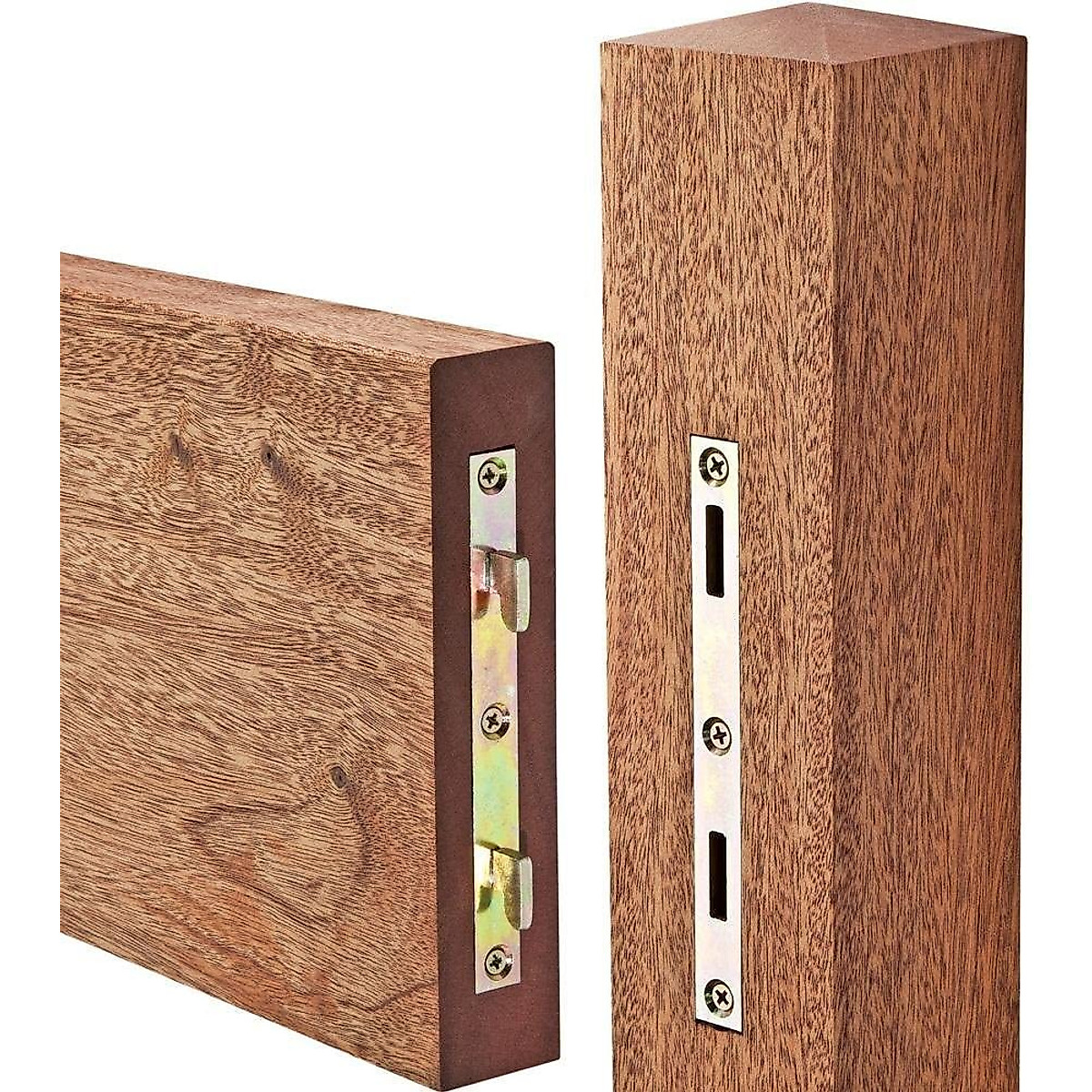 METAL MAGERY Bed Rail Fasteners 6" Set of 4 Bed Rail Brackets Heavy Duty Bed Frame Rail Hardware