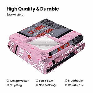 Cat Gifts for Cat Lovers, Cat Lover Gifts for Women, Gifts for Cat Lovers Blanket 60" X 50", Cat Lover Gifts, Cat Lover Gifts for Girls, Cat Mom Gifts for Women, Cat Gift Ideas for Birthday Christmas