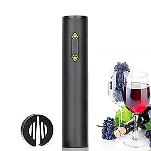 SANMAS Electric Wine Bottle Openers, Electric Wine Opener with Foil Cutter, Battery Operated Cordless Black Wine Corkscrew for Wine Lovers Kitchen Home New Apartment Bar Wedding Gift