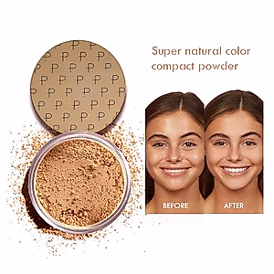 MAEPEOR Matte Setting Loose Powder 8 Colors Smooth and Lightweight Face Powder for Brightening and Setting Makeup with Face Puff (03 Soleil)